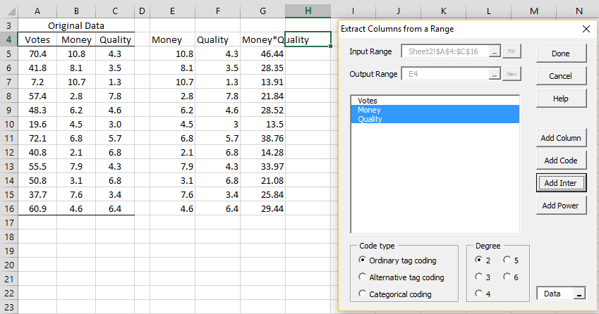 Interaction Real Statistics Using Excel