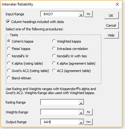 Cohen’s Kappa | Real Statistics Using Excel